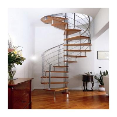 Cina General direct sales arc style wood stair home use spiral staircase in vendita