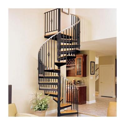 Cina China manufacturer walnut hardwood stair outdoor glass spiral staircase in vendita