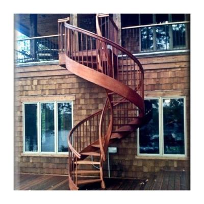 Cina China factory steel wood stair glass spiral staircase in vendita