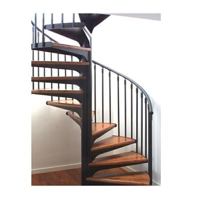 Cina House project olid wood design spiral steel spiral staircase for homes in vendita