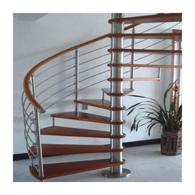 Cina Factory price low cost wood spiral staircase design factory cutom spiral stairs in vendita
