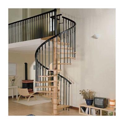 Cina China supplier wood treads spiral staircase for sale deck spiral stairs in vendita