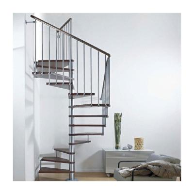 Cina Apartment wooden spiral stair aluminum spiral staircase design in vendita