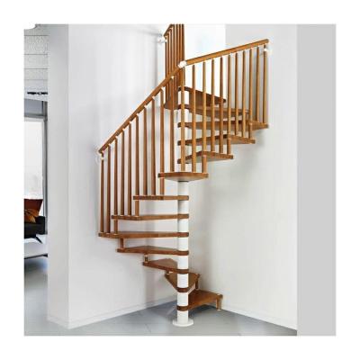 Cina Factory direct cast iron wood tread stair decorative spiral staircase in vendita