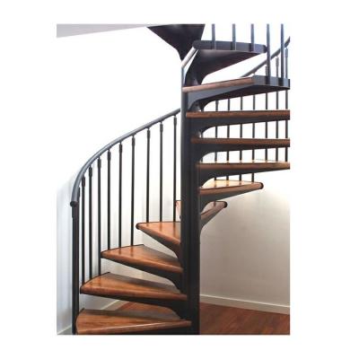 Cina Modern design commercial spiral stairs wood glass spiral staircase in vendita