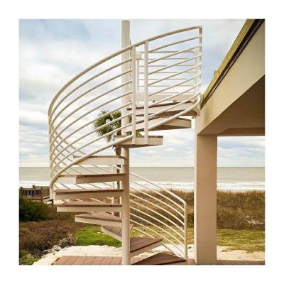 Cina Modern building chinese style wood stair modern spiral staircase in vendita