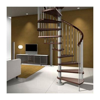 Cina Factory direct supply steel wooden tread fixing stair the spiral staircase in vendita