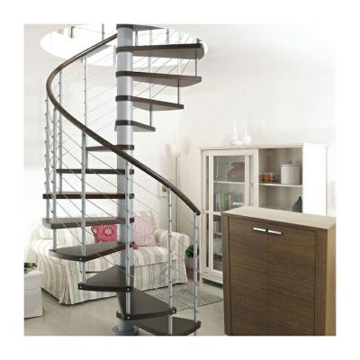 Cina Residential custom color wooden tread stair helix staircase in vendita
