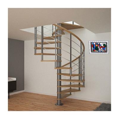 Cina Used steel beams building spiral wood staircase led spiral stairs in vendita