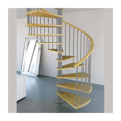 Cina Small space use price of wood spiral staircase machine modular spiral stairs in vendita