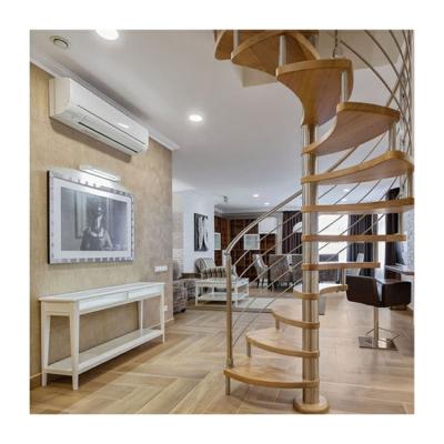 Cina Small space use price of wood spiral staircase machine modular spiral stairs in vendita
