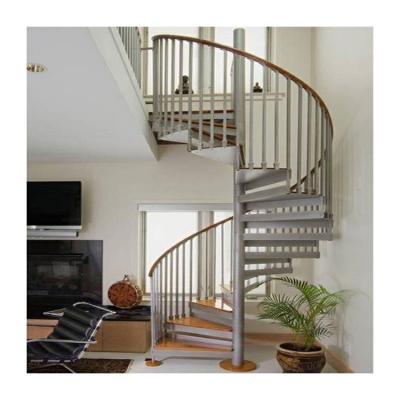 Cina Round ladder used spiral staircase wood step indoor factory quality spiral stairs in vendita