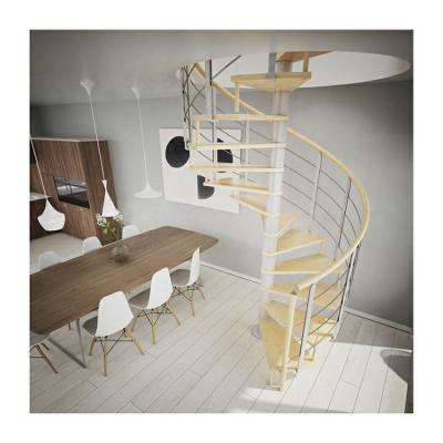 Cina Foshan factory iron wooden spiral staircase glass spiral stairs in vendita