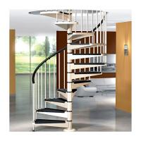 China Single stringer spiral staircase wood adjustable single stringer spiral stairs for sale