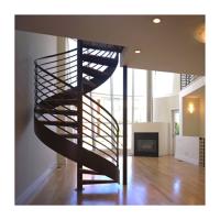 China Single stringer spiral staircase wood adjustable single stringer spiral stairs for sale
