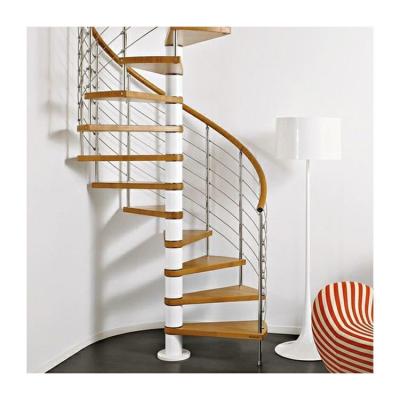 Cina High quality wood spiral staircase design models for outdoor spiral stairs in vendita