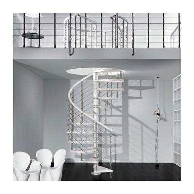 Cina Factory price spiral staircase wooden residential steel spiral stairs in vendita
