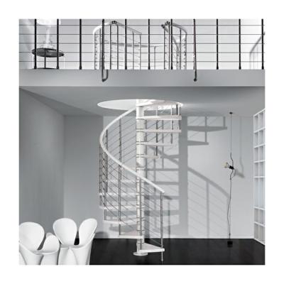 Cina Small space use flat spiral stairs wood steps spiral staircase in vendita