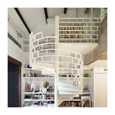 Cina Small space use flat spiral stairs wood steps spiral staircase in vendita