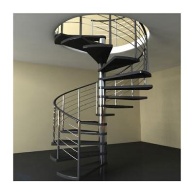 Cina Made in China teak wood spiral staircase portable spiral stairs in vendita