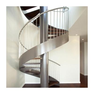 Cina Firm cable cable modern spiral wood staircase stainless steel inner spiral stairs in vendita