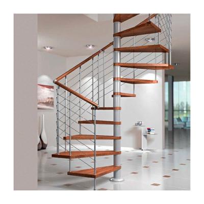 Cina Step stool prefabricated steel spiral stairs oak tread spiral staircase in vendita