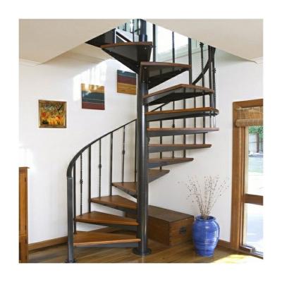 Cina Design for sale artificial wooden spiral staircase glass steps spiral stairs in vendita