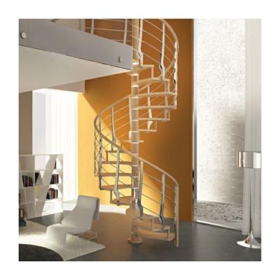 Cina Fantastic design used steel wood spiral staircase galvanized steel spiral stairs in vendita