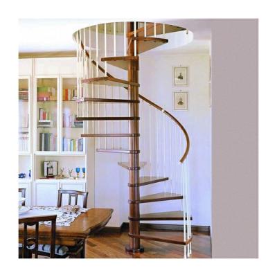 Cina China supplier steel small spiral stairs precast glass wood spiral staircase in vendita