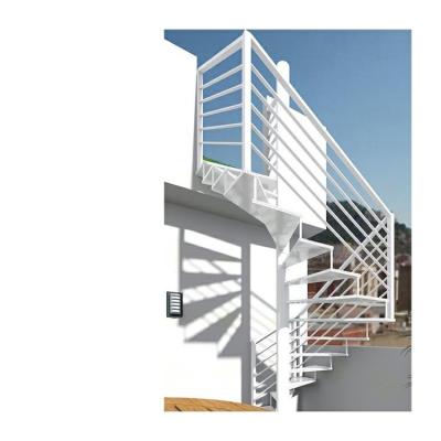 Cina Central post beam timber wood tread spiral stairs prefabricated steel spiral staircase in vendita