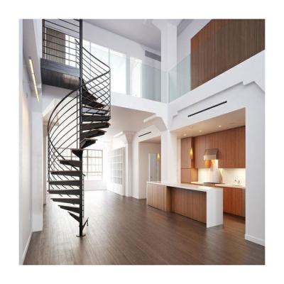 Cina In simple design luxury spiral stair spiral and wood tread staircase in vendita