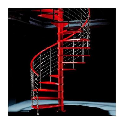 Cina Factory sale stainless steel wood spiral stair cheap spiral staircase kits in vendita