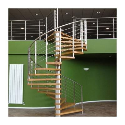 Cina Modern building led light spiral stairs outdoor wood spiral staircase in vendita