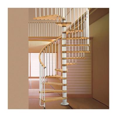 Cina Central beam spiral steel stairs portable steel wood spiral staircase in vendita