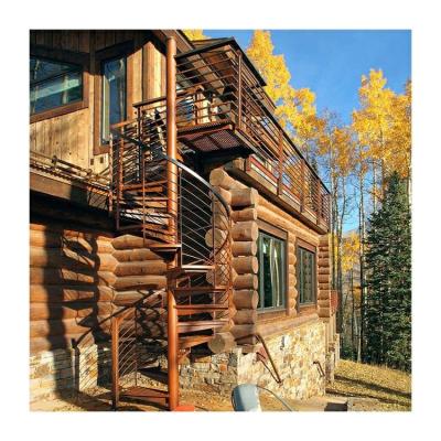 Cina China factory custom spiral stairs prefabricated wood spiral staircase in vendita