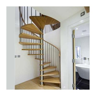 Cina Residential narrow spiral stairs wrought iron wooden spiral staircase in vendita