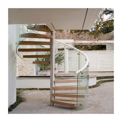 Cina Central beam small space spiral stair high quality wood spiral staircase in vendita