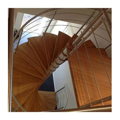 Cina Department contemporary iron wood spiral staircase steel frame spiral stairs in vendita