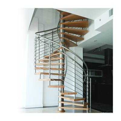 Cina Small space use wood treads spiral staircase used spiral stairs in vendita