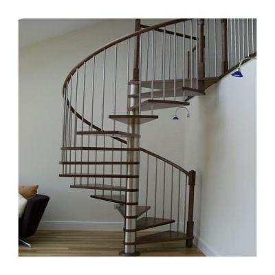 Cina WilliamArchi steel glass spiral stair carved wood spiral staircase in vendita