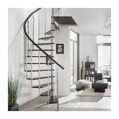 Cina Customized customized used spiral stair mild steel wood spiral staircase in vendita