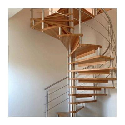 Cina Original factory wood stringer spiral staircase designer spiral stairs in vendita