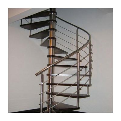 Cina Antique style spiral staircase arc stair solid wood spiral staircase in vendita