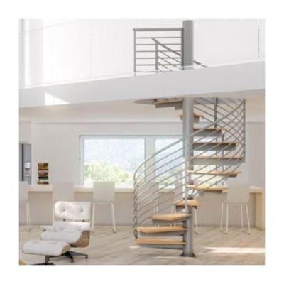 Cina Residential decorative spiral stair metal wooden spiral staircase in vendita