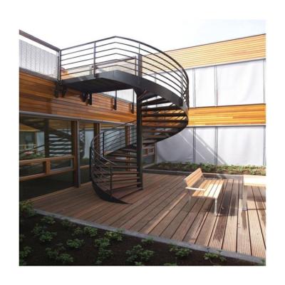 Cina Apartment modern design internal spiral stair high quality steel wood spiral staircase in vendita