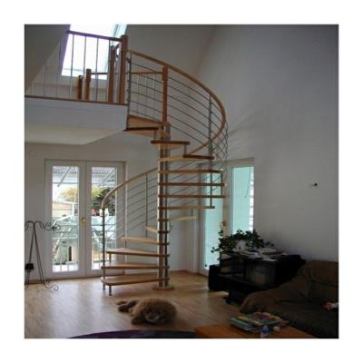 Cina Customized glass spiral stair price of wood spiral staircase in vendita