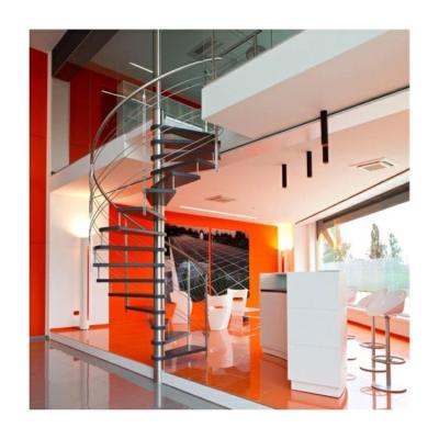 Cina Wholesale agent brown teak wood steps profesional spiral staircase in vendita