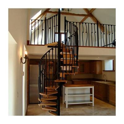 Cina Steel stringer stair wood decking stals spiral stainless steel staircase in vendita