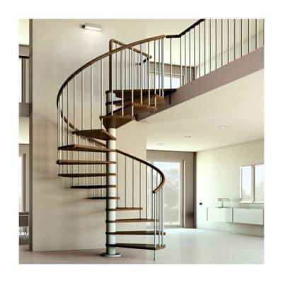 Cina House project customize wood banister house using spiral staircase in vendita