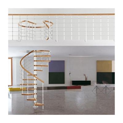 Cina China direct selling wood banister internal high quality spiral staircase in vendita